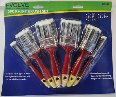 Evolve 10 PC Paint Brush Set Suitable For All Types Of Paint | eBay