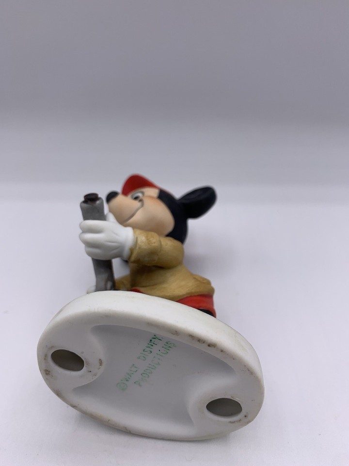 Disney Frontier Mickey Mouse Hunting Vintage Porcelain Ceramic 4 ...