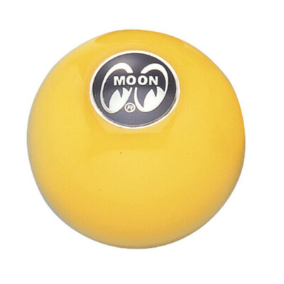 Mooneyes Universal Yellow Shift Knob w Black Moon Logo Size Large 2.25 ...