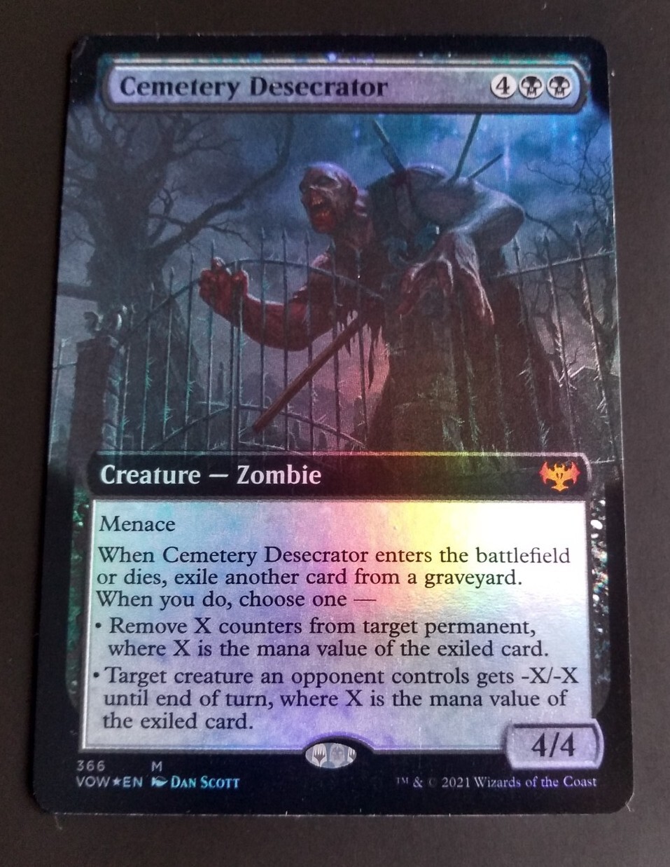 MTG Crimson Vow - Cemetery Desecrator - Foil Extended Art Mythic | eBay