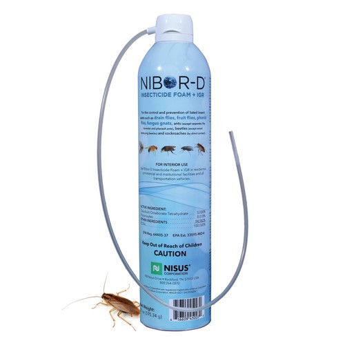 21 oz Nibor-D Insecticide Foam + IGR Kills Drain & Fruit Flies Gnats ...