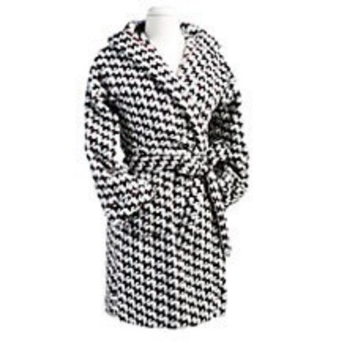 Vera Bradley Scottie Dog Microfleece Plush Robe Women S/M EUC Hooded ...