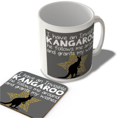 I Have an Invisible Kangaroo - Mug and Coaster Set | eBay