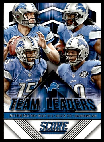 2015 Score #14 Bell/Golden Tate/Matthew Stafford/Suh Lions Team Leaders ...