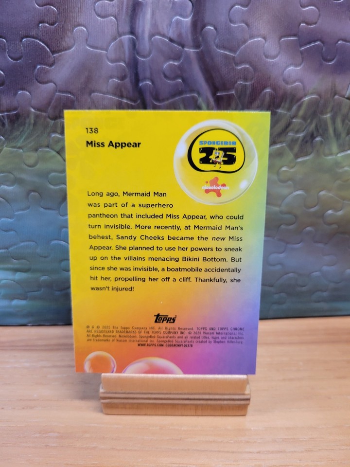 2025 Topps Chrome SpongeBob #138 Miss Appear Wave Refractor /175 | eBay