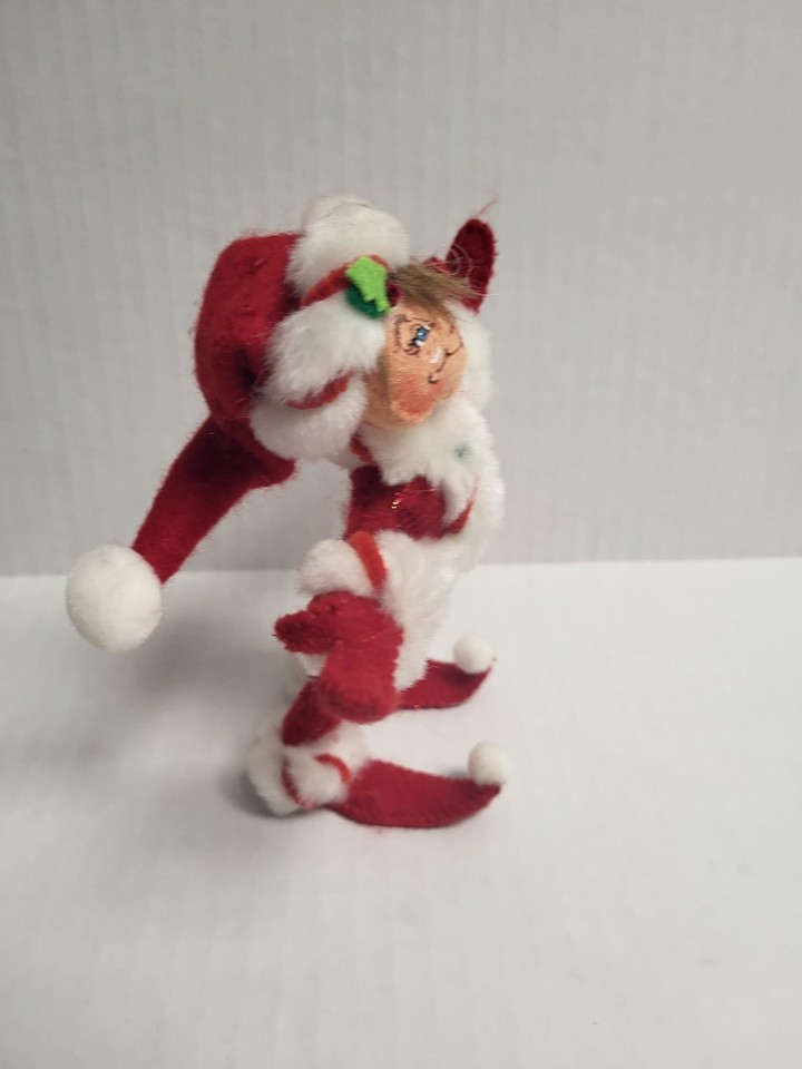 Annalee 2008 Doll 5 inch Red Peppermint Twist Christmas Elf Tag ...