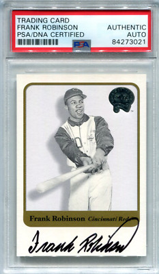 Frank Robinson Autographed 2001 Fleer Greats of the Game Card (PSA) | eBay