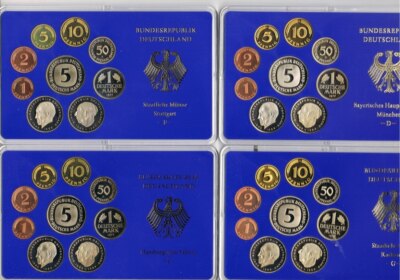 BRD: KMS 1976 DFGJ, PP, Kursmünzsatz (alle Sätze!) im Original-Blister ...