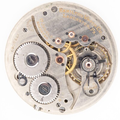 Hamilton Grade 914 12-Size 17-Jewel Antique Pocket Watch Movement ...