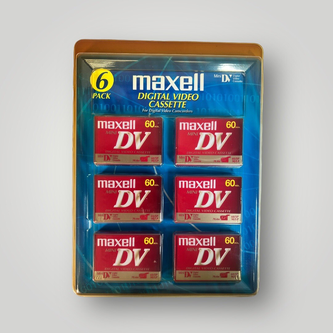 6 NEW Maxell Mini DV DVM60SE Digital Video Cassette 60 Min Camcorder ...