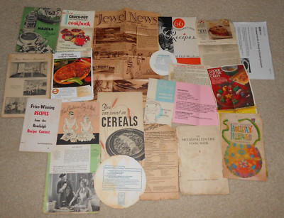 1930’s-70’s Vintage Recipe booklet / advertising promo cookbook LOT Of ...
