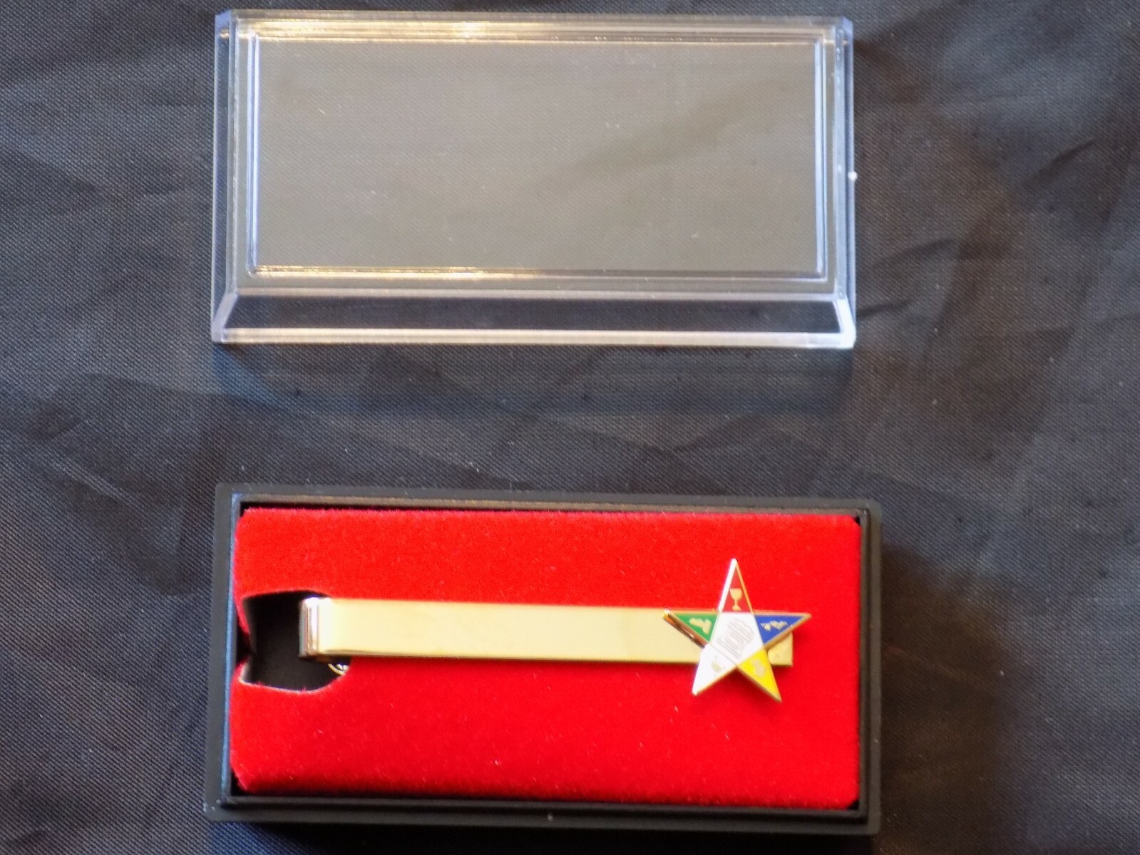 Colorful OES Star Order Eastern Star Tie Bar Necktie Gold Color Masonic ...