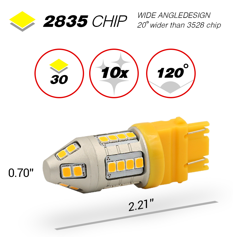 2X 3157 Yellow LED Bulbs for Turn Signal Parking Light Bulbs 923 lm | eBay