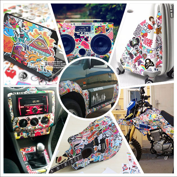 200 Skateboard Stickers bomb Vinyl Laptop Luggage Decals Dope Sticker ...