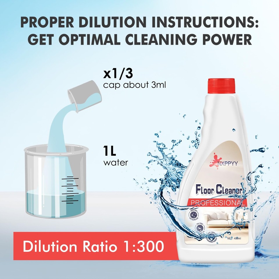 Floor Cleaning Solution Compatible with Roborock Q5/Q7/Q8/S7/S8/Qrevo ...