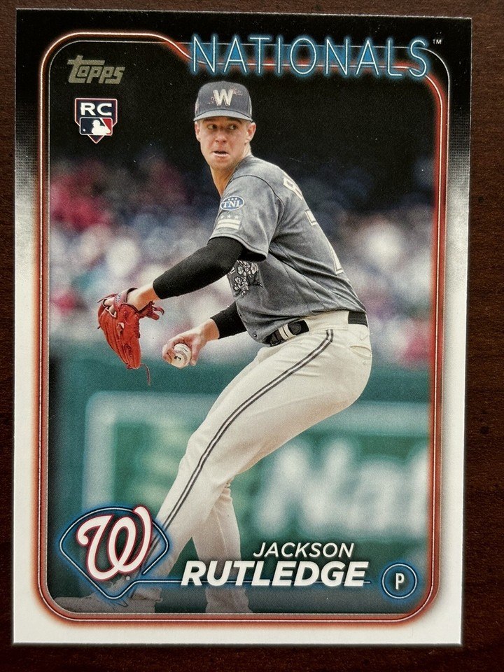 Jackson Rutledge Washington Nationals Topps 2024 Rookie Card 503 Free ...