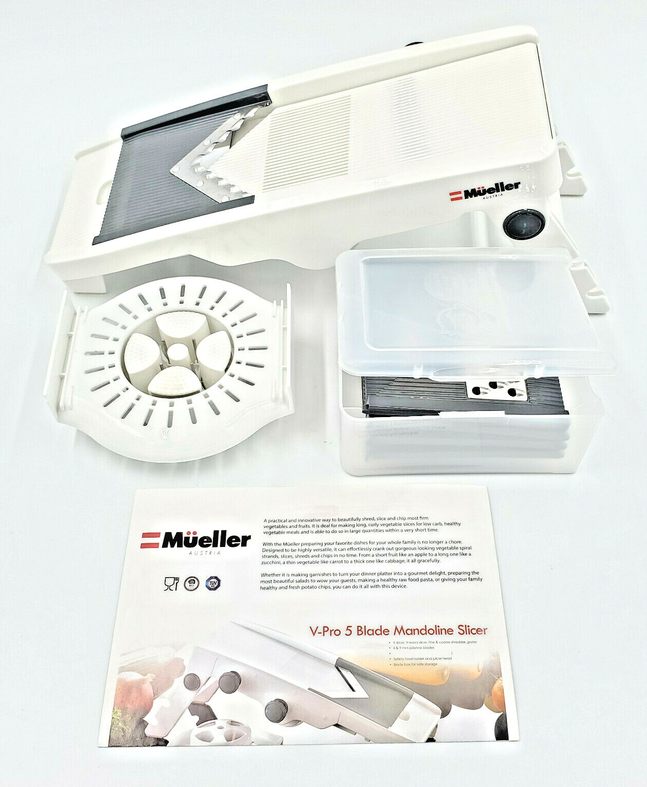 Mueller Austria Multi Blade Adjustable Mandoline Cheese/Vegetable ...