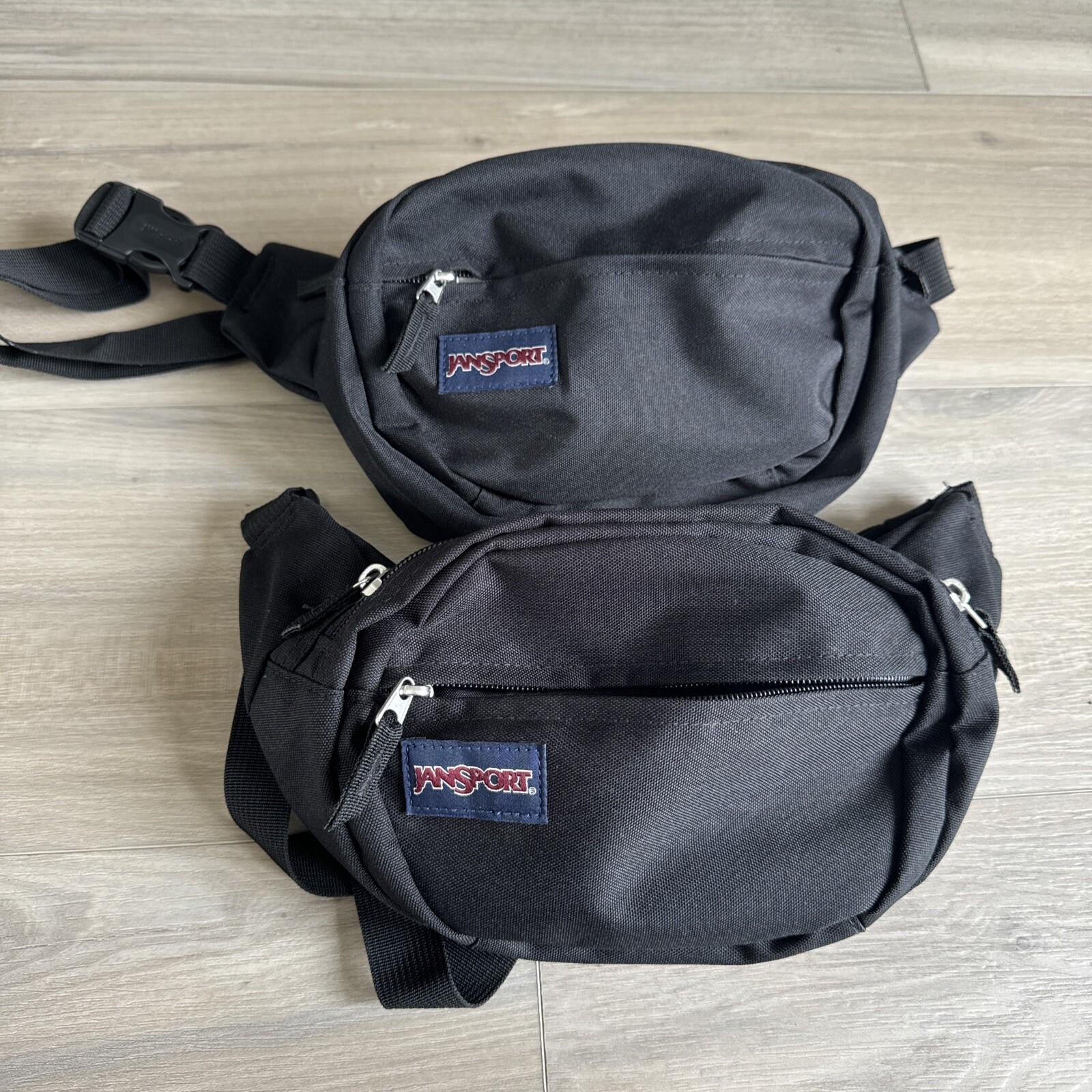 JanSport Fanny Pack Belt Bag BLACK Crossbody Zippered… - Gem