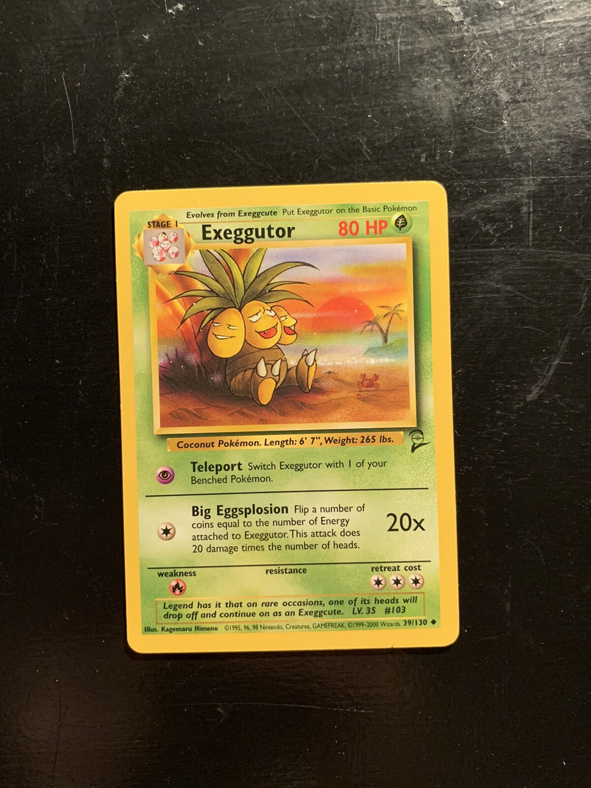 Exeggutor - 39/130 Base Set 2 -Vintage WotC Pokemon Card - NM first ...