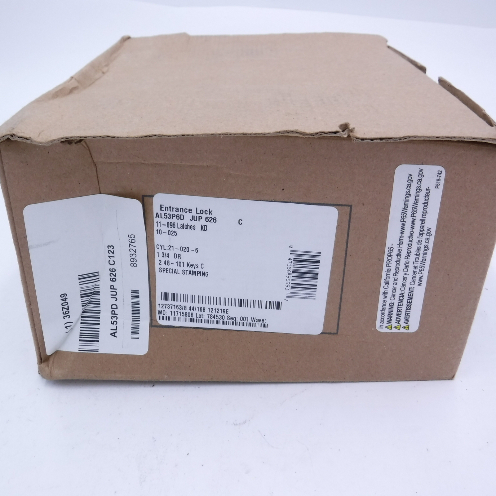 SCHLAGE+AL53PD+JUP+626+C123+Lever+Lockset+Mechanical+Entrance+Grd.+2 ...