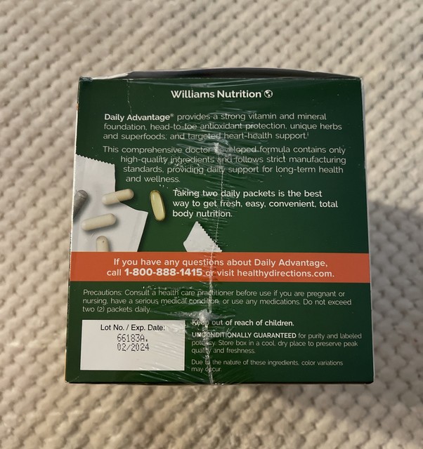 Daily Advantage Supplement Dr David Williams Multivitamin 60 Packets ...