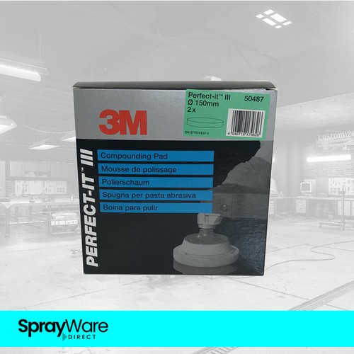 3M 50487 Green Compounding Polishing Sponge Pads 150mm Hook & Loop Full Box 2PK | eBay UK