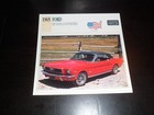 VARIOUS FORD MUSTANG Car Photo Spec Sheet Stat Info CARD | eBay