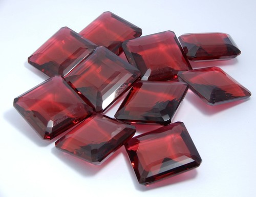 Red Topaz Huge Loose Gemstones Lot, Faceted Square Cut Red Topaz 500 Ct ...
