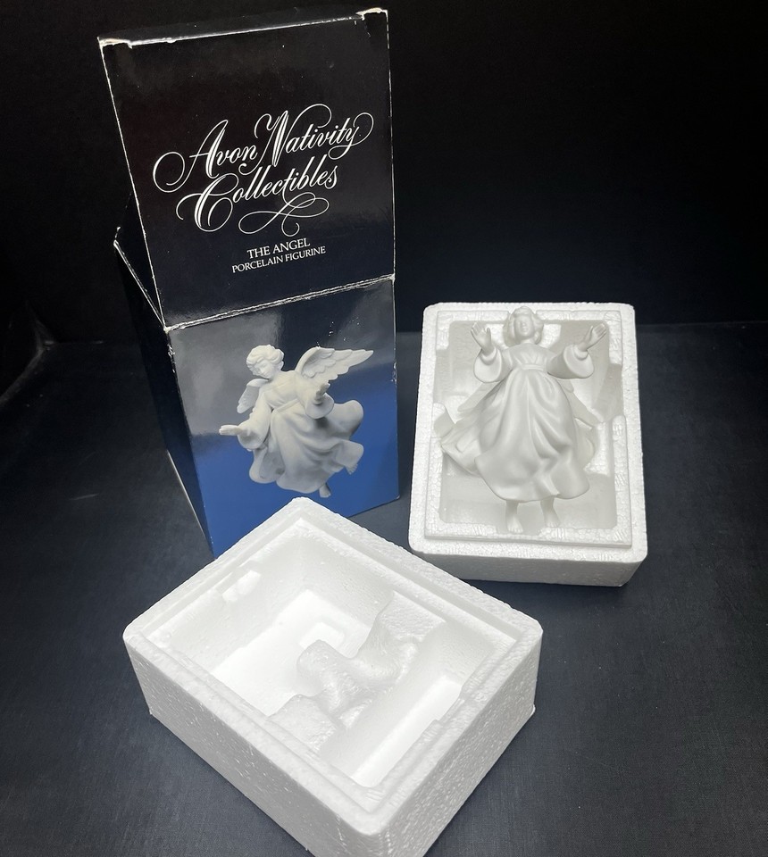 1985 AVON Nativity Porcelain Flying Angel with Box ~ Perfect ...