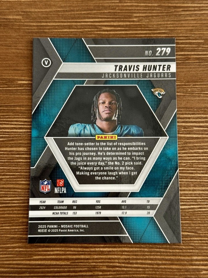 Travis Hunter 2025 Panini Mosaic Football Image Variation RC Rookie | eBay