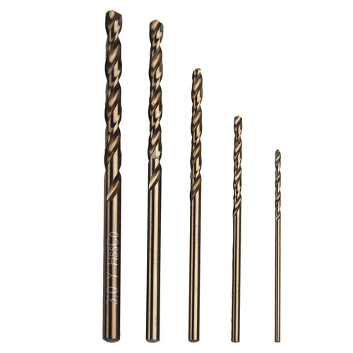 Precision Engineered 5pcs HSS M35 Cobalt Drill Bits Set 1mm 1 5mm 2mm 2 ...