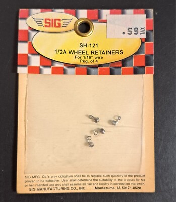 Original SIG Products FF RC Airplane Part SH-121 1/2A Spring Wheel ...
