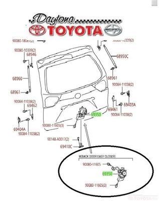 Genuine Toyota Sienna OEM Trunk Hatch Door Lock Assy 69350-08040 2011 ...