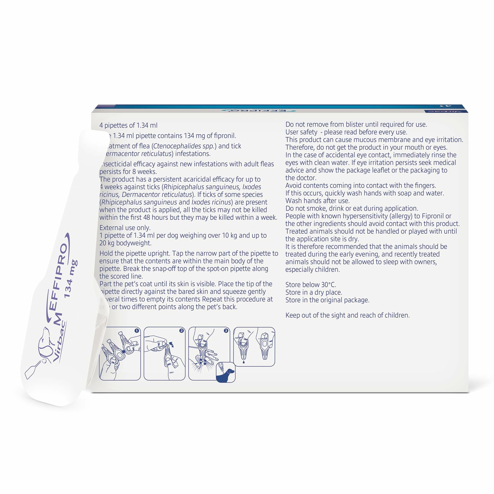 Spot On Flea Treatment AVM-GSL For Pets Cats & Dogs 4 Pipettes With ...