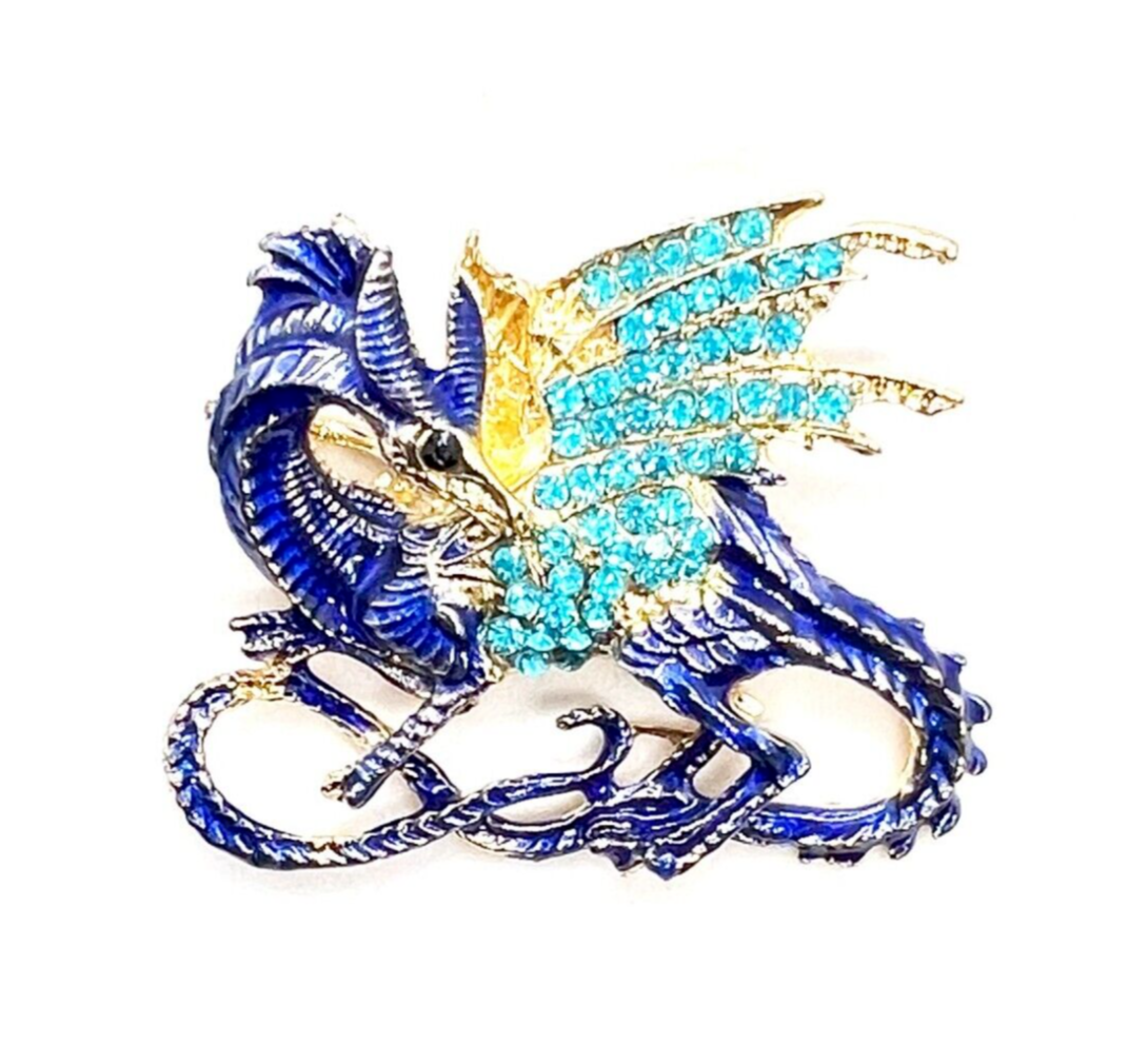 Blue DRAGON Pin Brooch & PENDANT | eBay