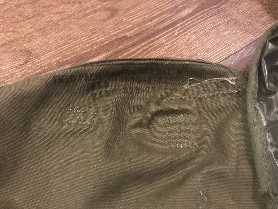 2 ORIGINAL VIETNAM WAR ERA US ARMY M1956 M1961 COMBAT FIELD PACK PACKS ...