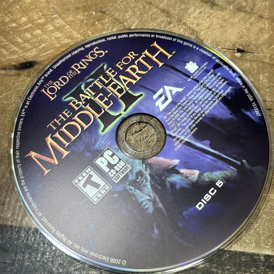 Lord of the Rings The Battle for Middle Earth 2 II PC CD 6 Discs Key ...