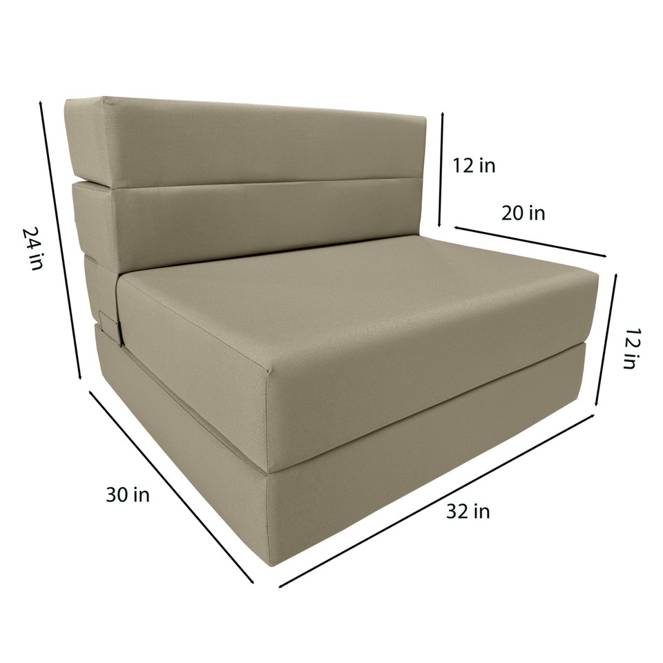 Lounger Folding Foam Mattresses, Portable Sleeper Chair Bed 6 x 32 x 80 ...