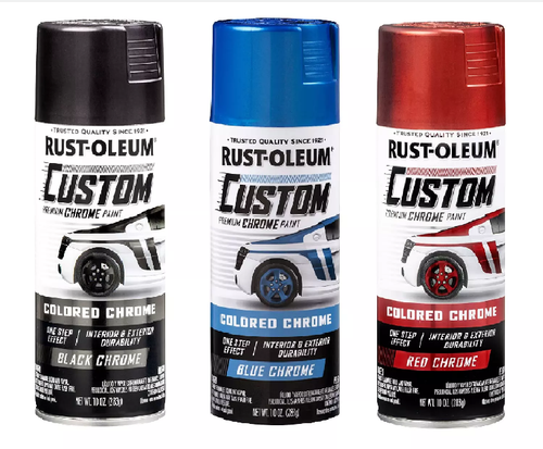 Rust-Oleum Automotive Custom Chrome Spray Paint Choose color ( Black ...