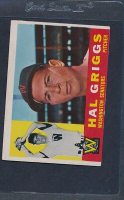 1960 Topps #244 Hal Griggs Senators VG/EX *8797 | eBay