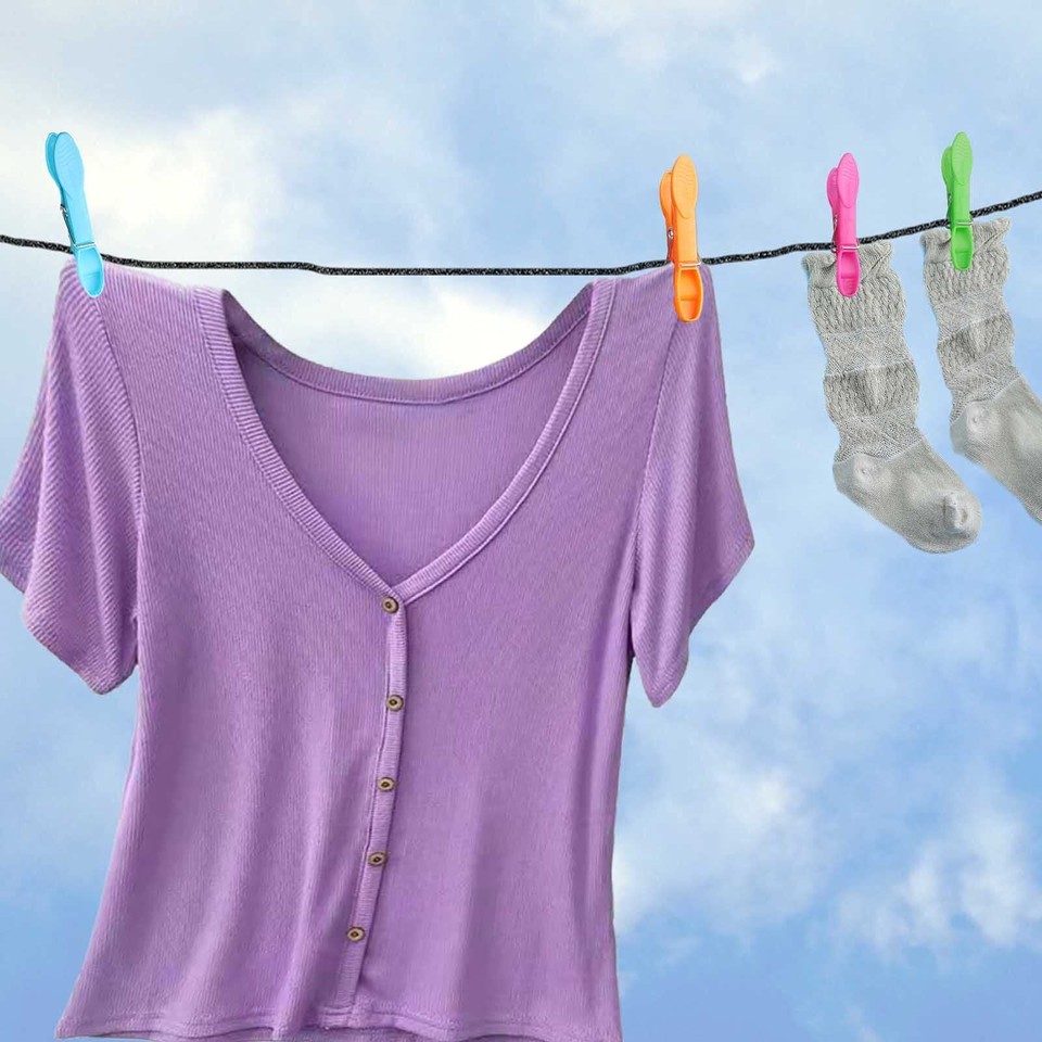 48 Pack Colorful Plastic Clothespins Heavy Duty Laundry Clothes Pins ...