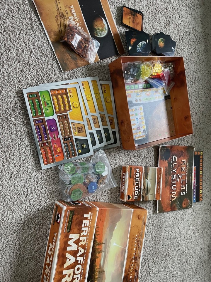 Terraforming Mars Board Game + Prelude + Dual Layer Boards + Hellas and ...