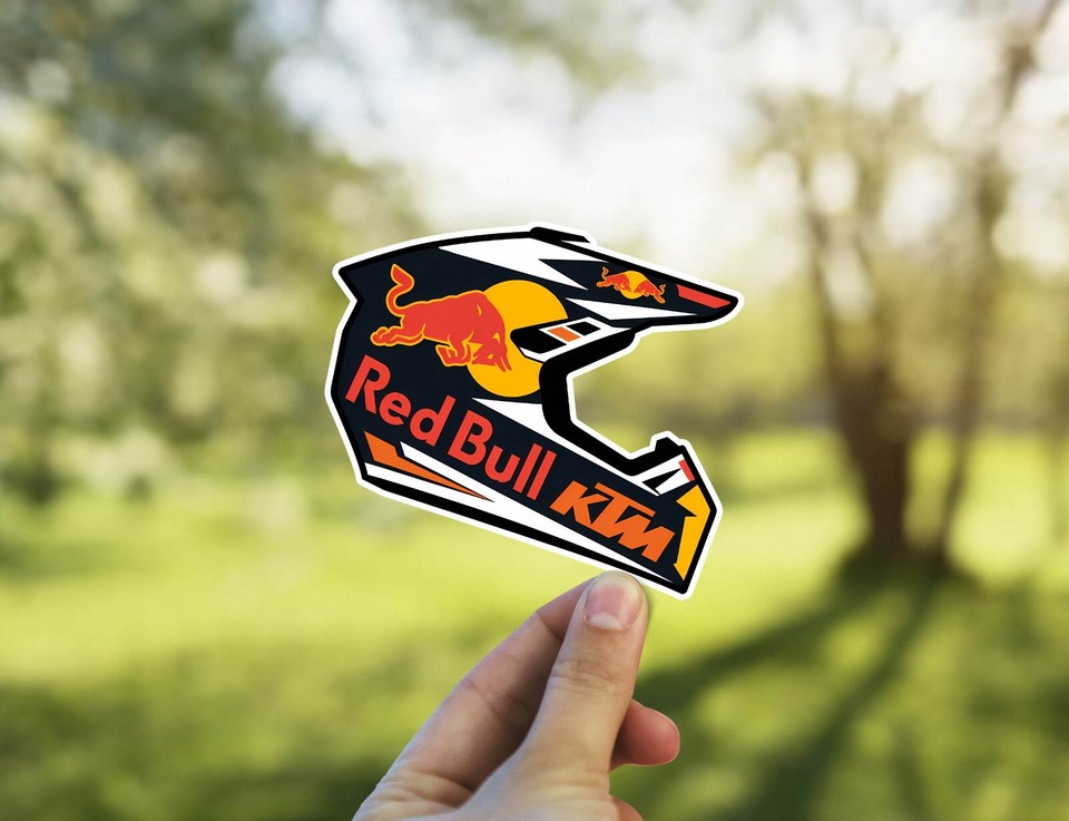 Red Bull KTM Racing Helmet Decal Stickers, Custom Red Bull KTM MotoGP ...