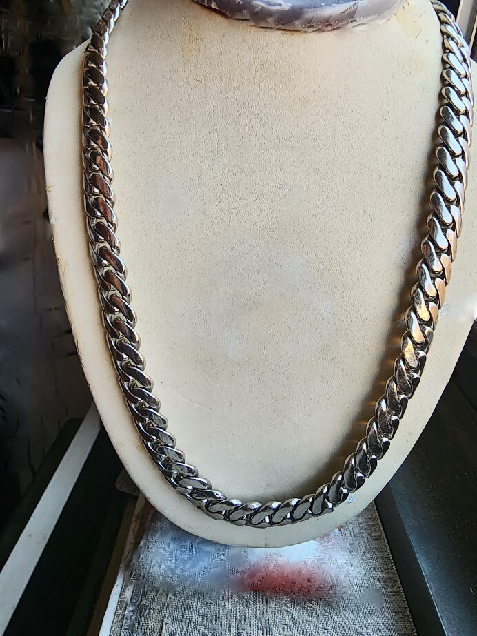 RARE VERY HEAVY SOLID PLATINUM CUBAN LINK NECKLACE 23" 319.6GR | eBay