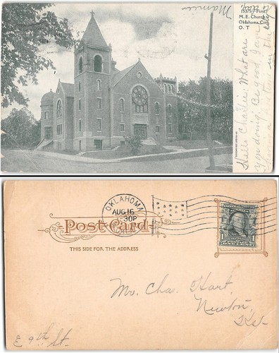 undivided church PPC, Oklahoma (City) Oklahoma Territory to Newton KS ...