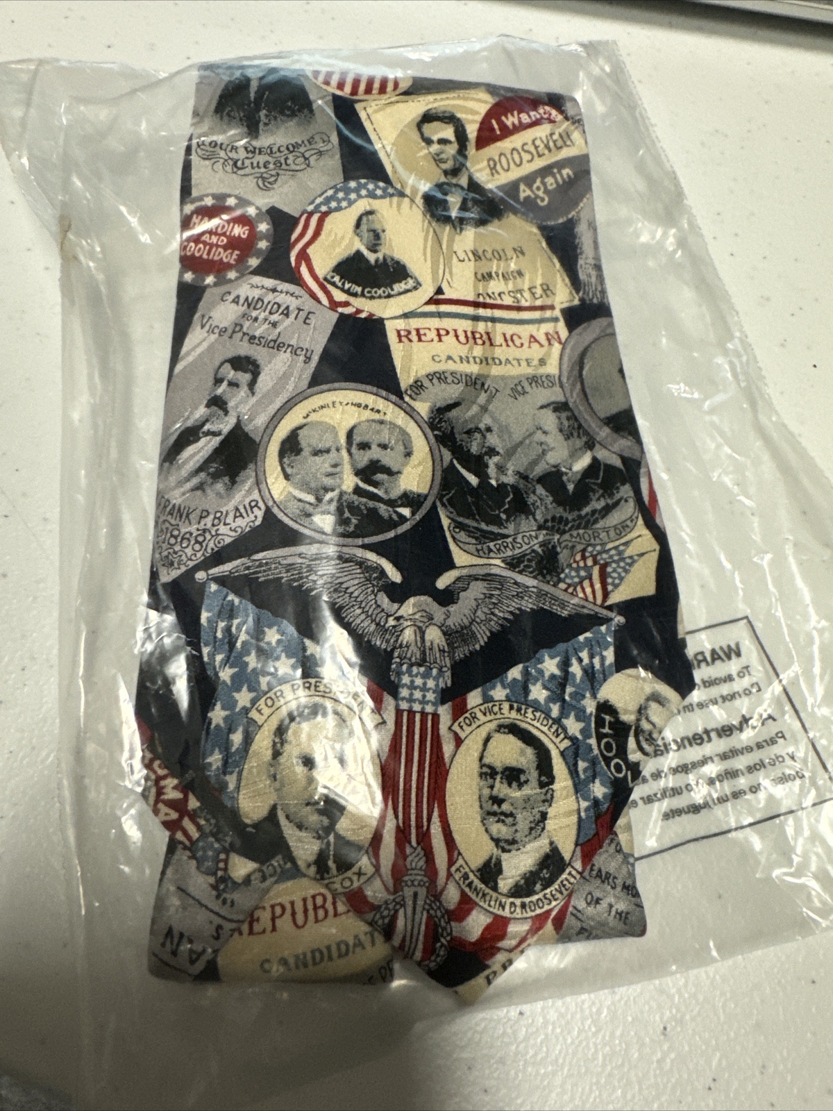 Men's Museum Artifacts Democratic Presidential Campaign Silk Neck Tie ...