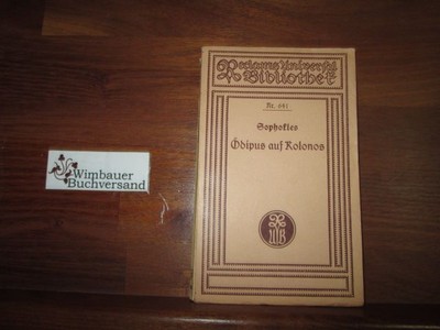 Oidipus auf Kolonos. Sophokles. Sophocles und Ernst Buschor : 142266 | eBay