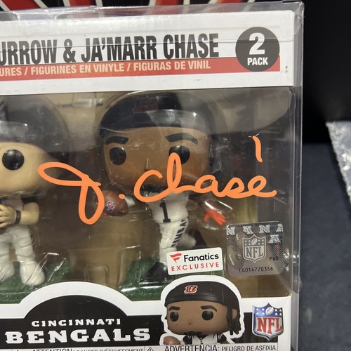 Joe Burrow & Ja'Marr Chase Cincinnati Bengals Signed Funko POP Fanatics ...