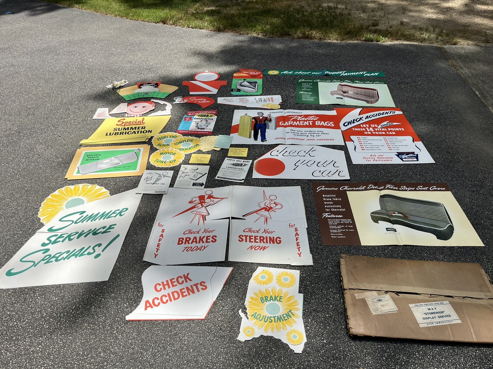 NOS Vintage Chevrolet Dealership Signs Advertising | eBay