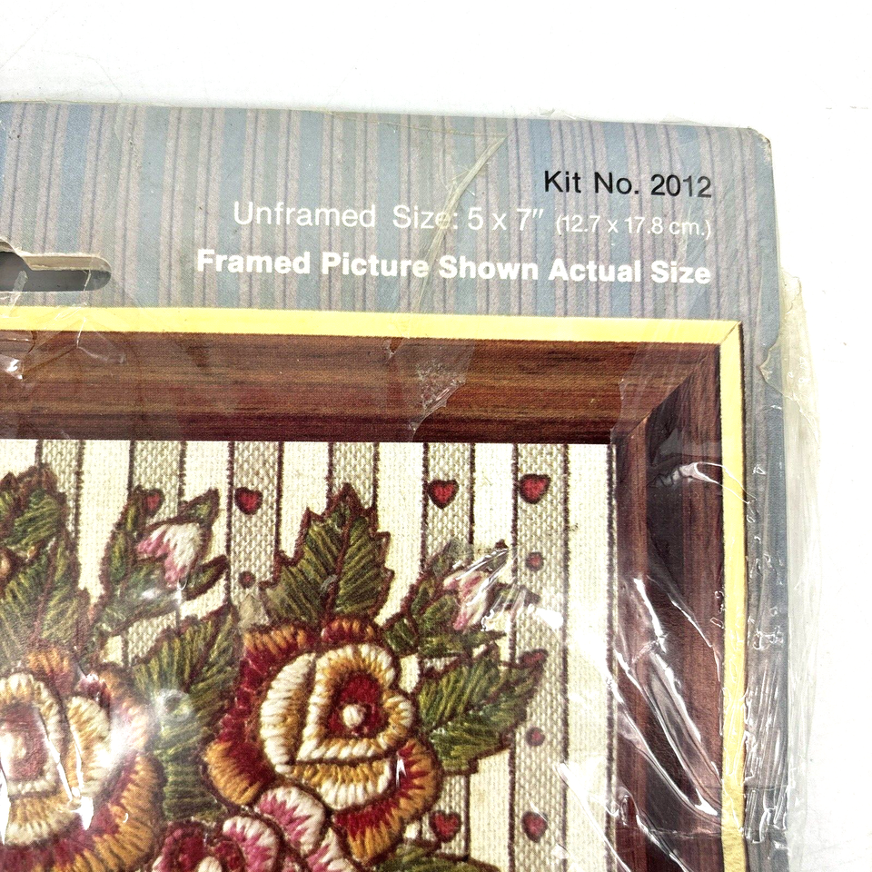 Bucilla Embroidery Art Stitchery Crewel Kit Pink Flower Basket Floral #2012 NEW | eBay